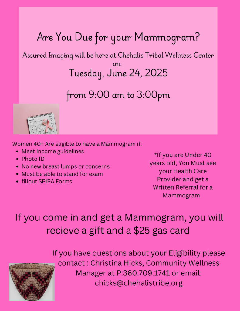 June Mammogram! - The Chehalis Tribe
