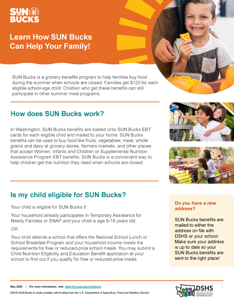 SUN Bucks! - The Chehalis Tribe