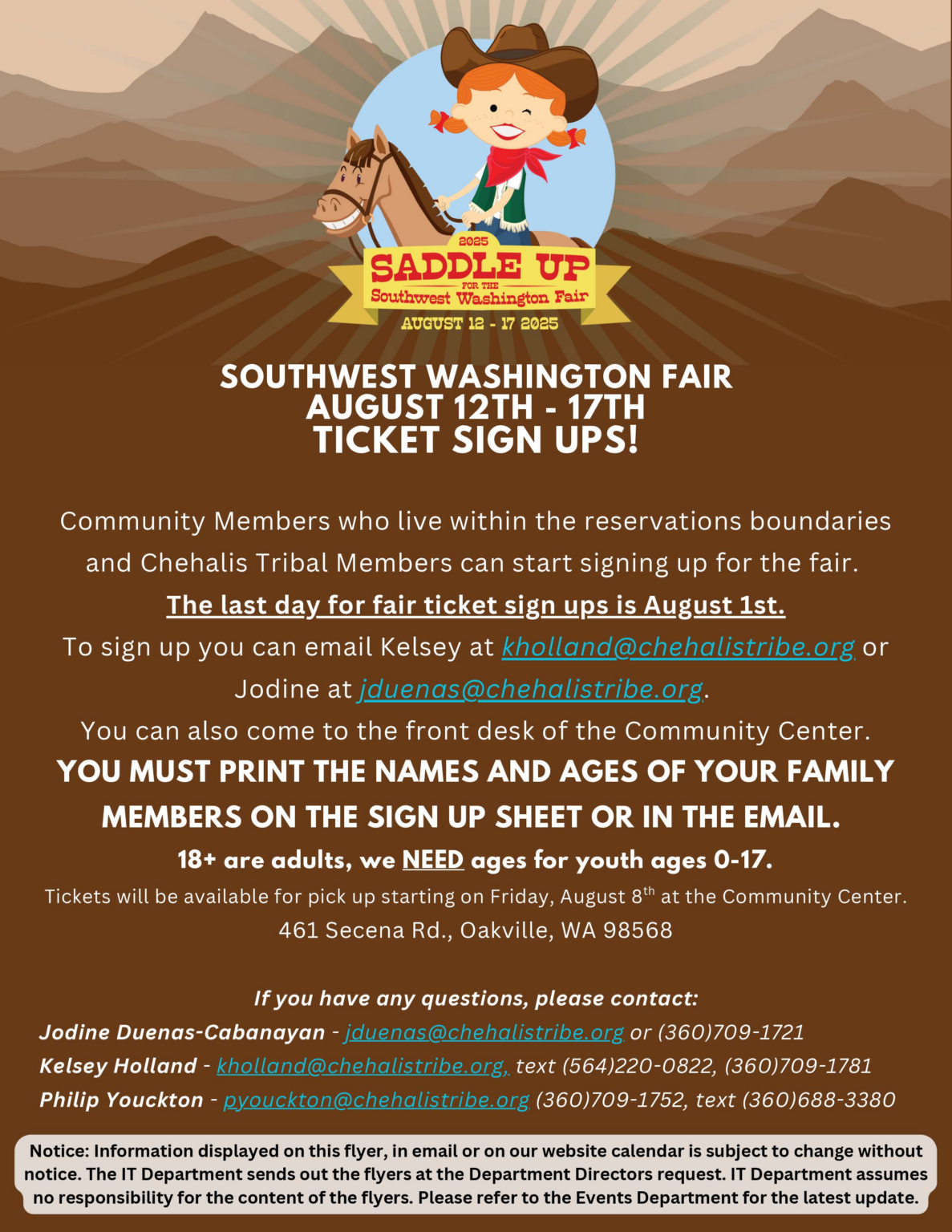 Southwest Washington Fair! - The Chehalis Tribe