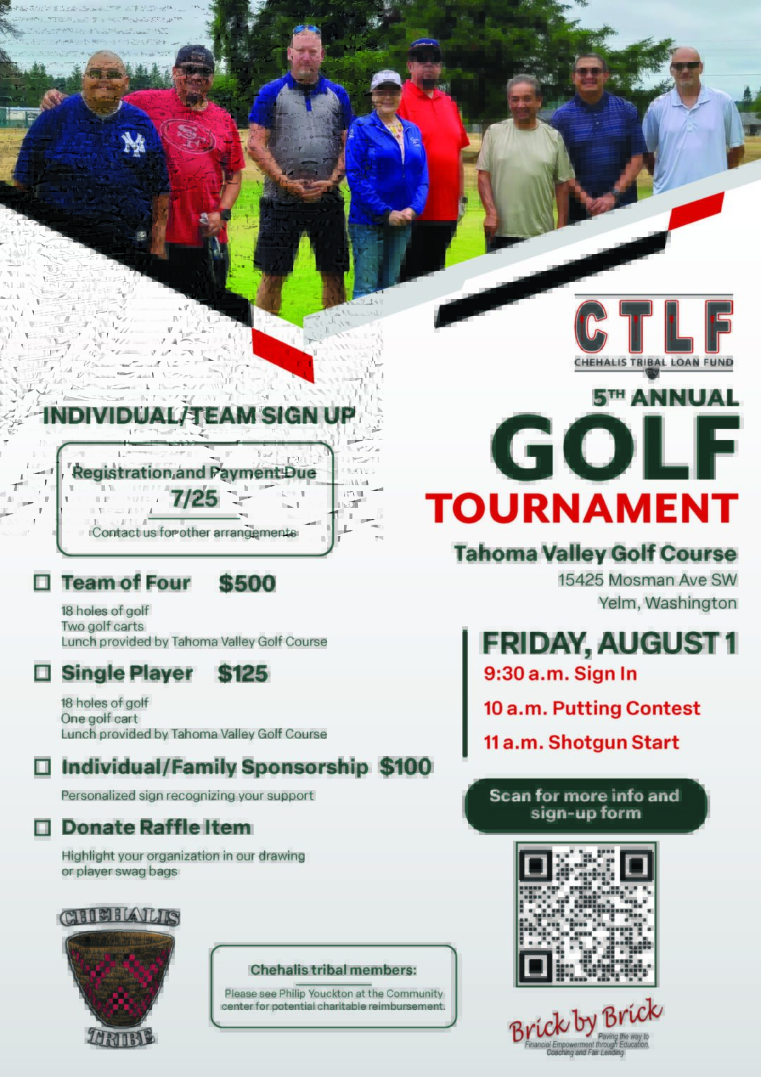5th Annual Golf Tournament! - The Chehalis Tribe