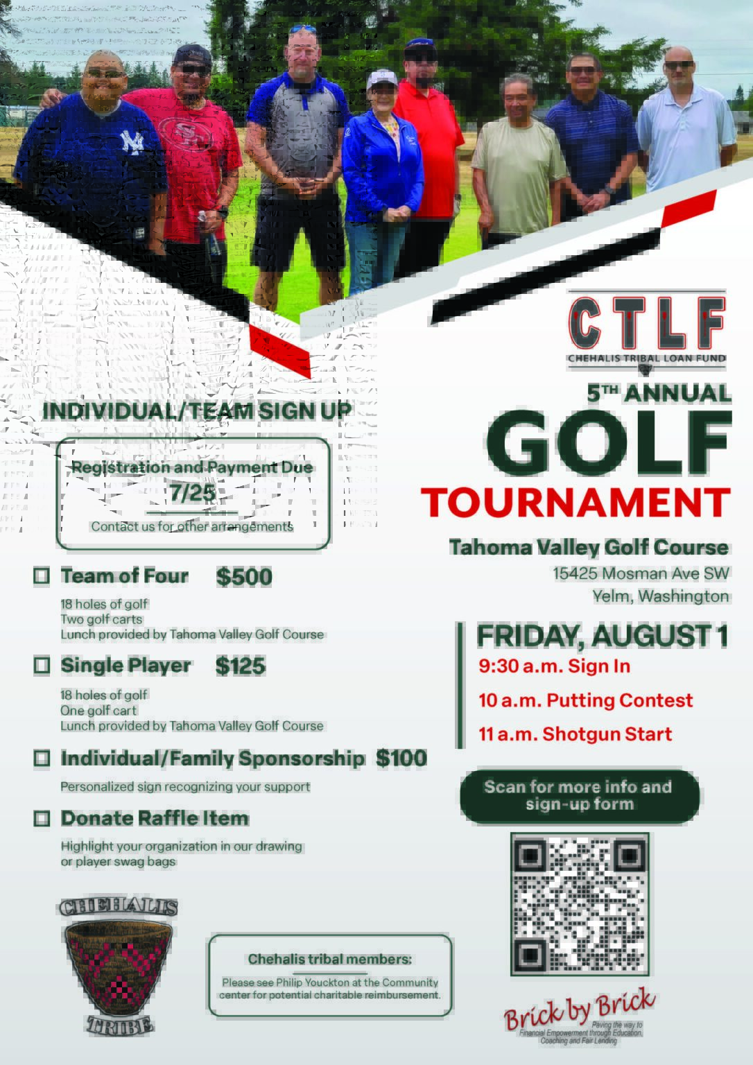 5th Annual Golf Tournament! - The Chehalis Tribe