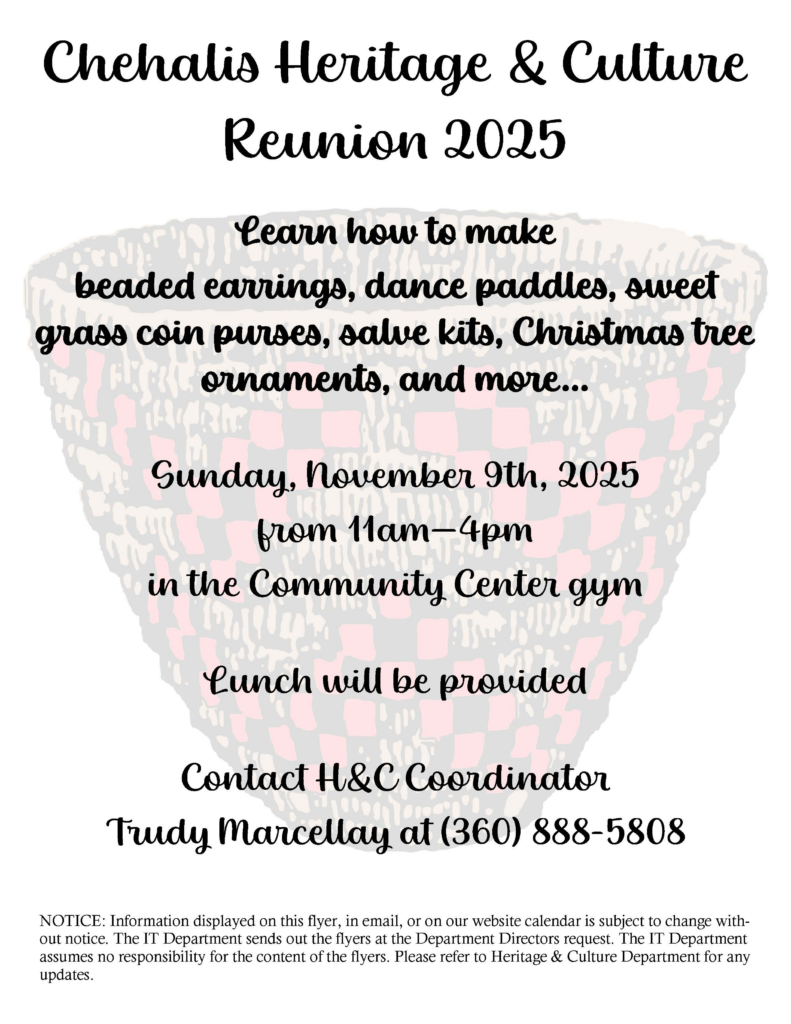 Reunion 2025! - The Chehalis Tribe