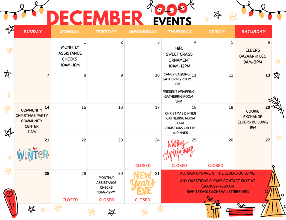 December Events! - The Chehalis Tribe