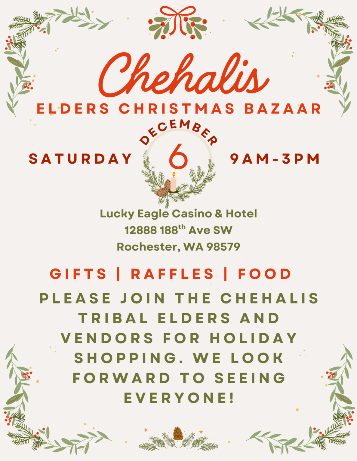 Christmas Bazaar! - The Chehalis Tribe